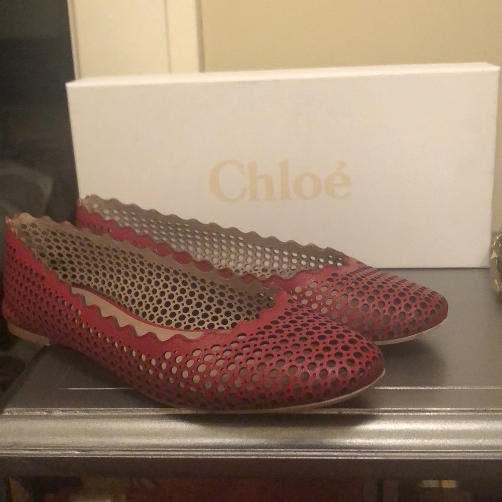 Authentic Chloe Perforated Ballet Flat - Gem